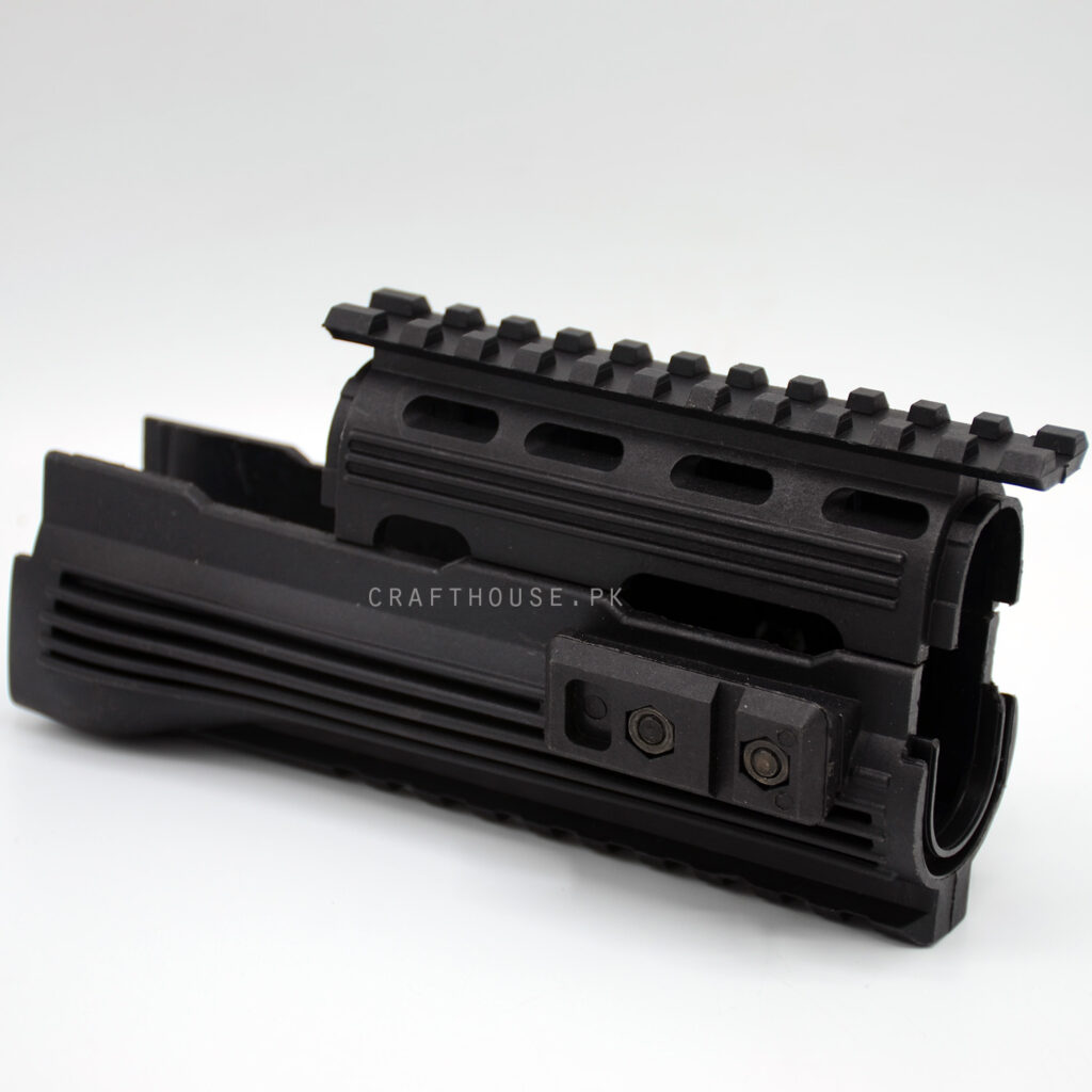Ak 47 Polymer handguard Kit with Picatinny Rails on all sides - Black ...