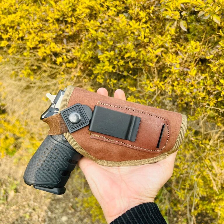 Suede Leather Concealed Carry Inside Waist Holster with Removable Clip ...
