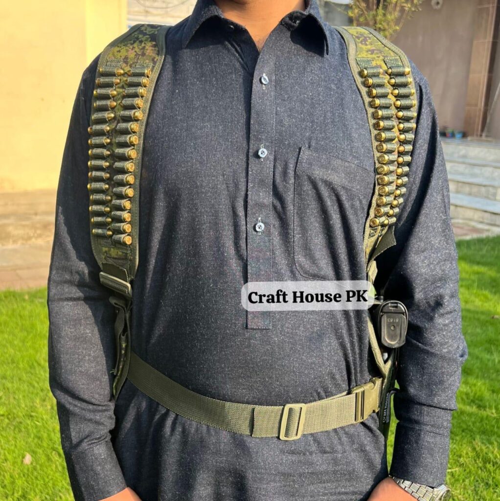 Double-Sided Shoulder Holster in Golden Color | Craft House