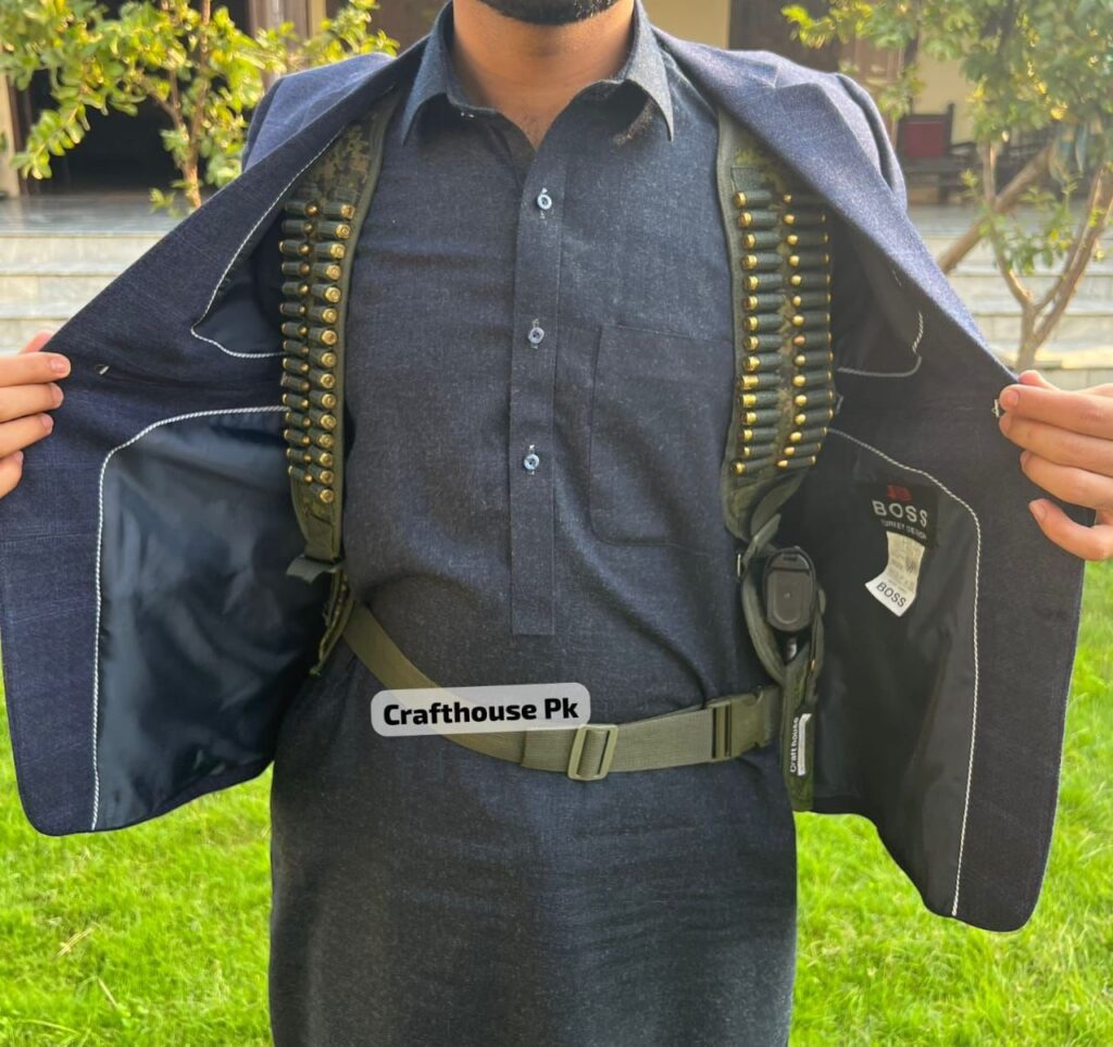 Double-Sided Shoulder Holster in Golden Color | Craft House