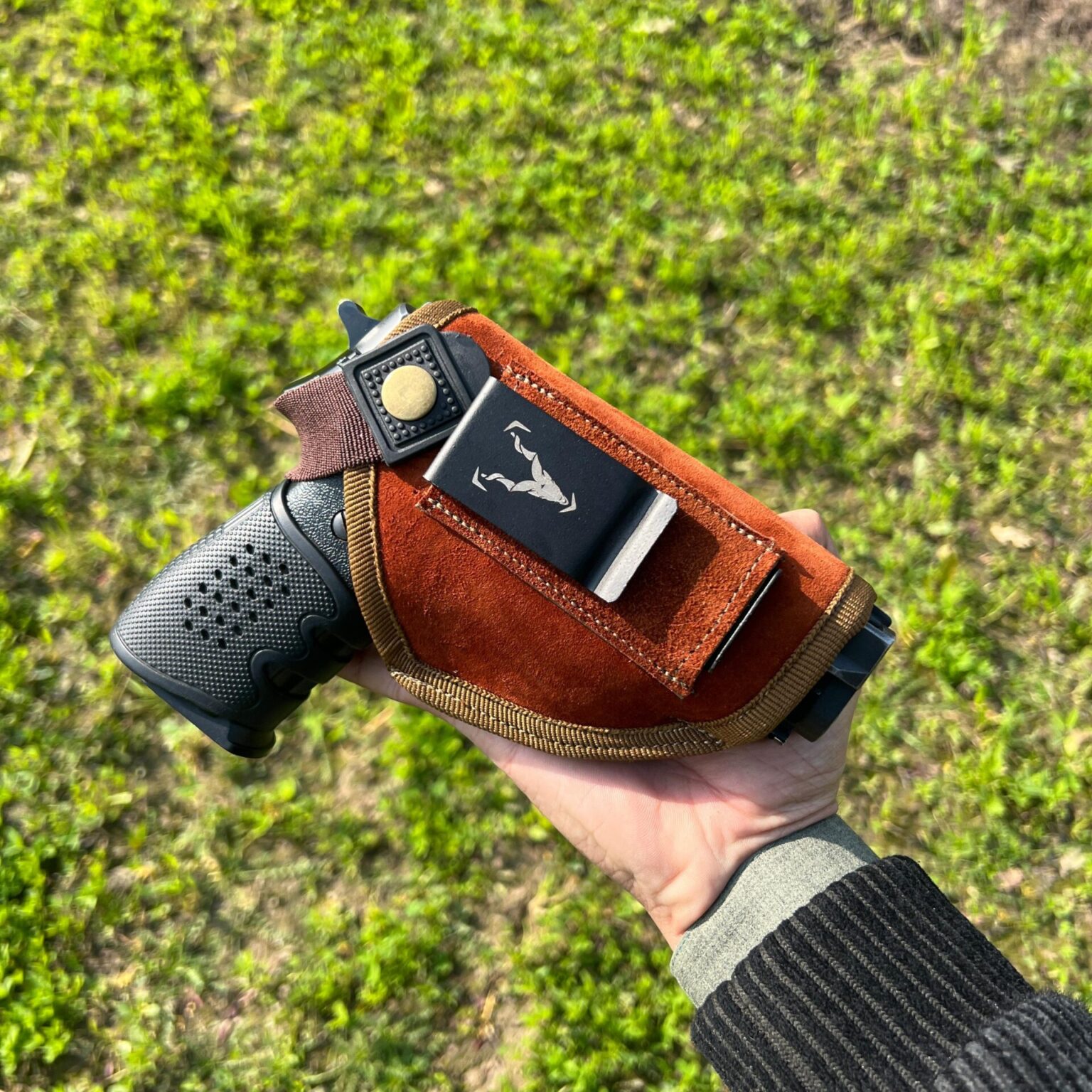 Universal Suede Leather Concealed Carry Holster for Inside and Outside ...